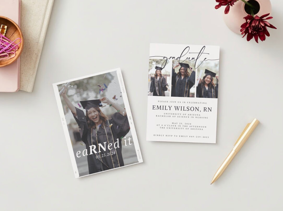 Graduation Invitation Template, Senior Graduate Announcement Template ...
