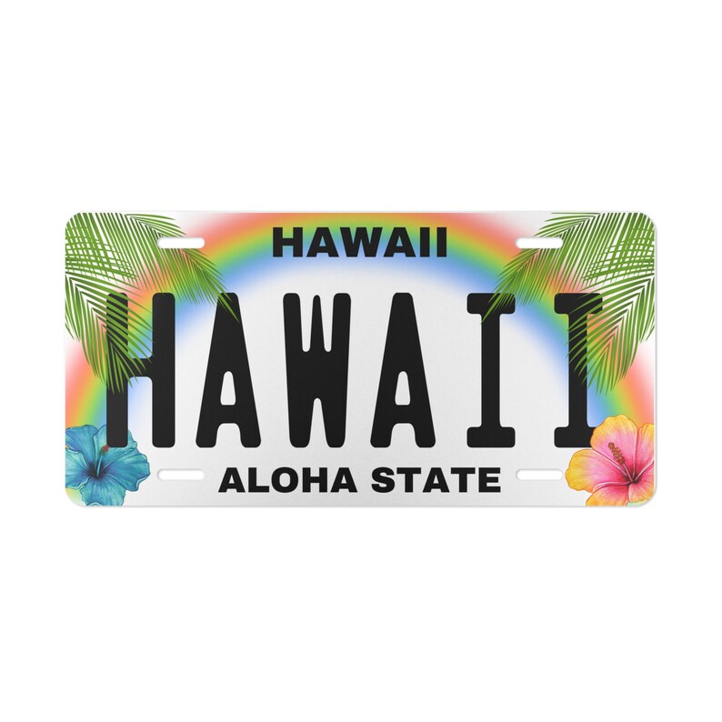 Hawaiian Hawaii License Plate Novelty Vanity Plate Beach License Plate ...