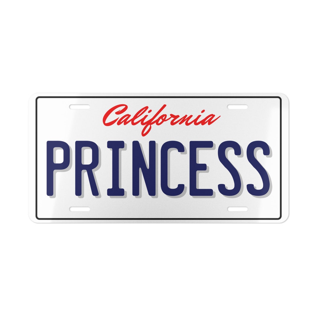 PRINCESS Y2K Feminine Barbie Pretty Cute License Plate Novelty Vanity ...