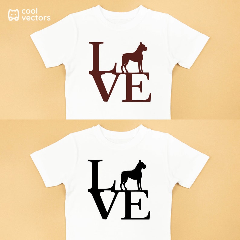 Love Boxer Pet Laser Cut Files PDF, DXF, SVG for Wall Art Decorative ...