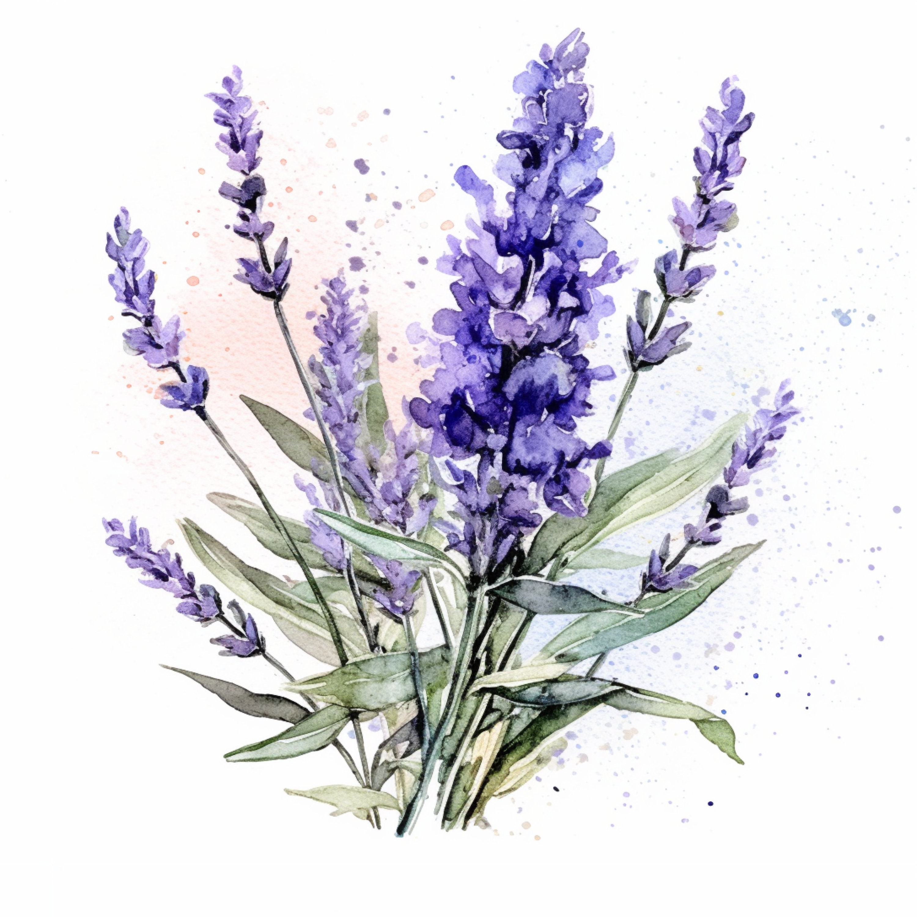 10 Lavender Clipart in JPG Digital Download - Ideal for Mixed Media ...