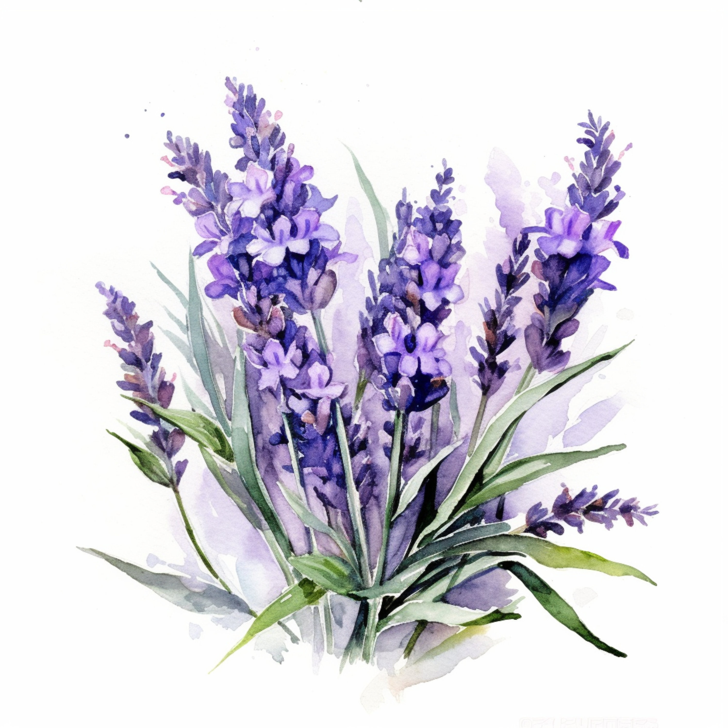 10 Lavender Clipart in JPG Digital Download - Ideal for Mixed Media ...