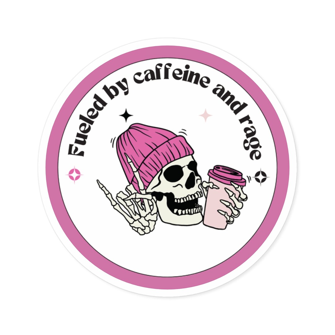 Fueled by Caffeine and Rage Nurse Sticker, RN Sticker, Nursing Student ...