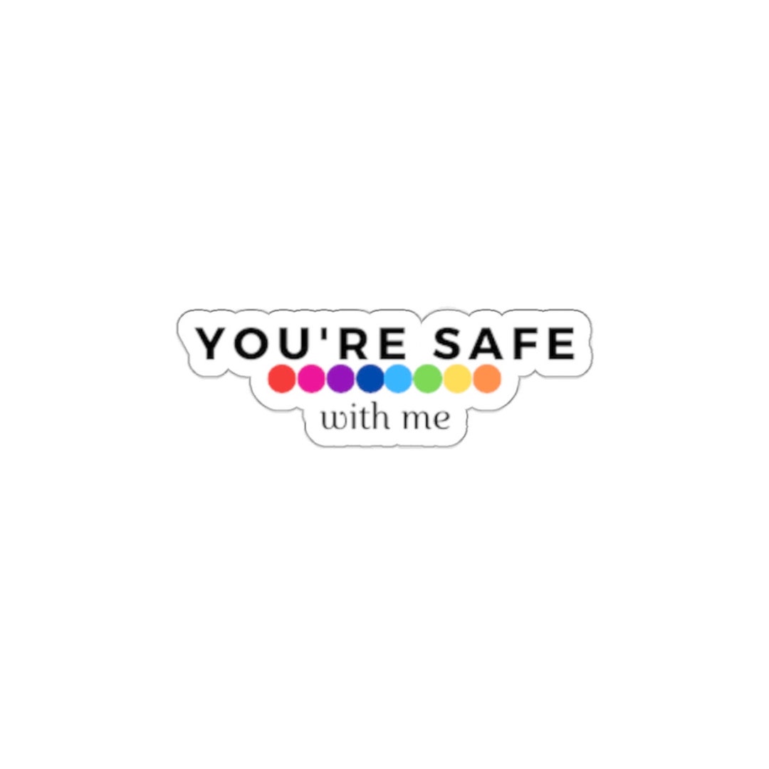 You're Safe With Me LGBTQIA + RN Sticker - Kiss-cut Stickers - Etsy