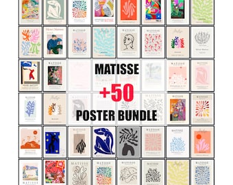 50 Matisse Poster Bundle ,henri Matisse Wall Art , Fauvism Masterpieces ...