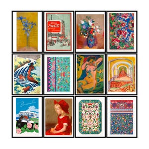 50 Trendy & Preppy Set of Poster Bundle, Modern Design Artwork, Modern ...