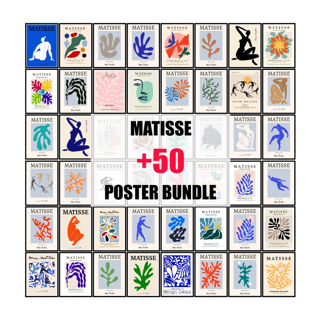 50+ Matisse Poster Bundle ,henri Matisse Wall Art , Fauvism ...