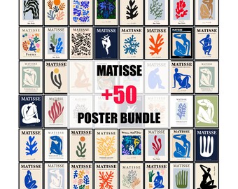 50 Matisse Poster Bundle ,henri Matisse Wall Art , Fauvism Masterpieces ...