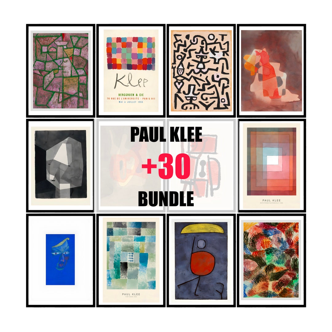 30 Paul Klee Bundle Poster, Modern Art, Minimalist Printable Wall Art ...