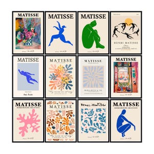 50 Matisse Poster Bundle ,henri Matisse Wall Art , Fauvism Masterpieces ...
