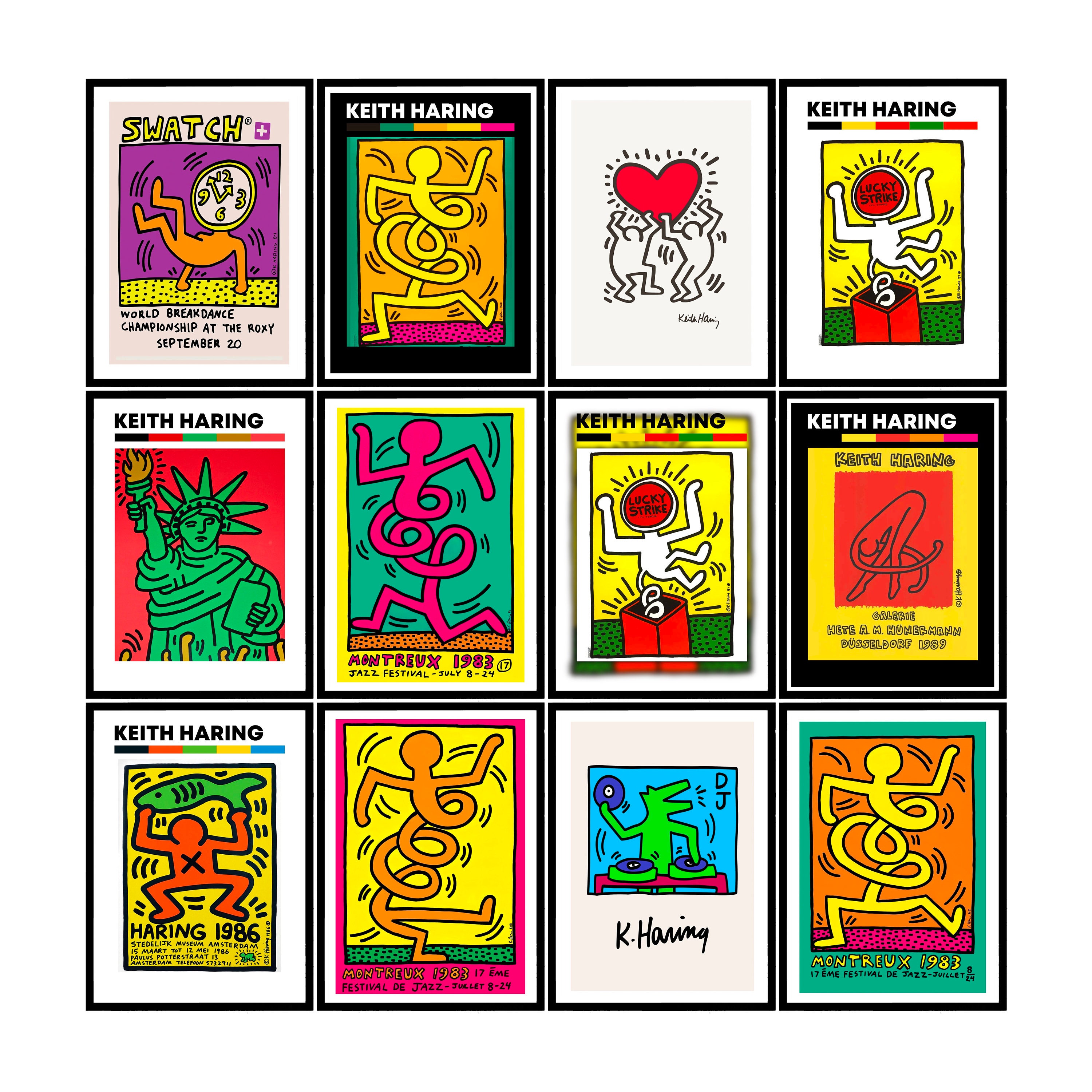 60 Keith Haring Poster Bundle ,street Art Design Artwork, Colorful Art ...
