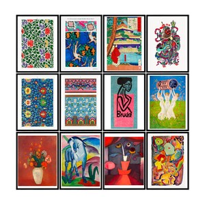 50 Trendy & Preppy Set of Poster Bundle, Modern Design Artwork, Modern ...