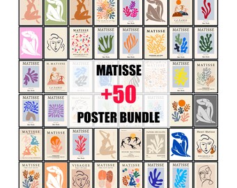 50 Matisse Poster Bundle ,henri Matisse Wall Art , Fauvism Masterpieces ...