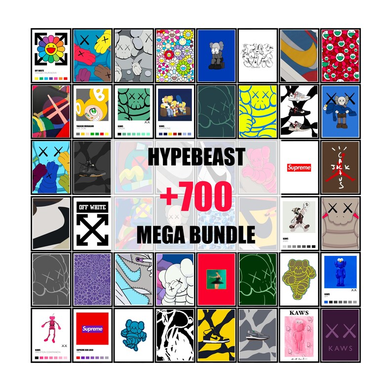 700 Hypebeast Bundle, Street Art Design Artwork, Modern Prints ...