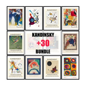 30+ Kandinsky Bundle Poster, Food Modern Art, Maximalist Printable Wall ...