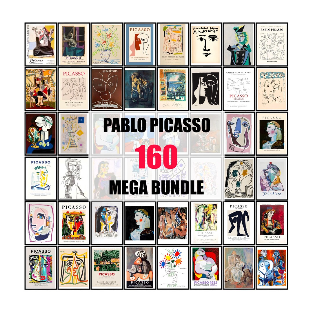 160 Picasso Posters Bundle, Cubism Prints Paintings Design Artwork ...