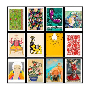 50 Trendy & Preppy Set of Poster Bundle, Modern Design Artwork, Modern ...