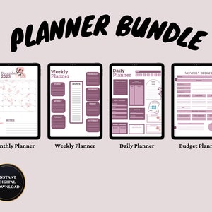 Digital Planner Bundle: Weekly, Daily, Budget Planners (PDF) - Etsy