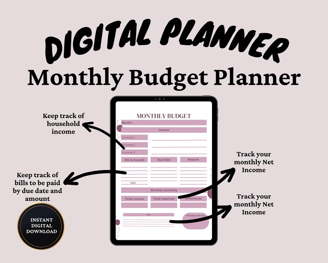 Digital Planner Bundle: Weekly, Daily, Budget Planners (PDF) - Etsy