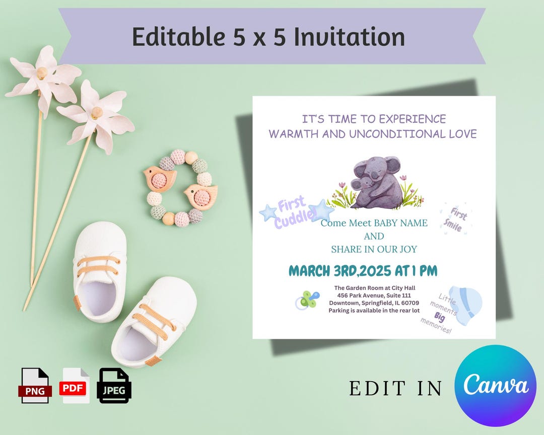 Editable Baby Introduction Invitation its Time to Experience Warmth and ...