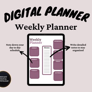 Digital Planner Bundle: Weekly, Daily, Budget Planners (PDF) - Etsy