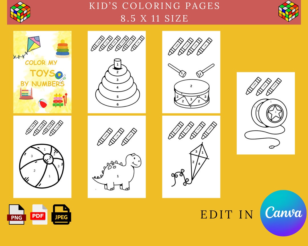 Color My Toys by Numbers Printable | Fun Coloring Activity for Kids ...