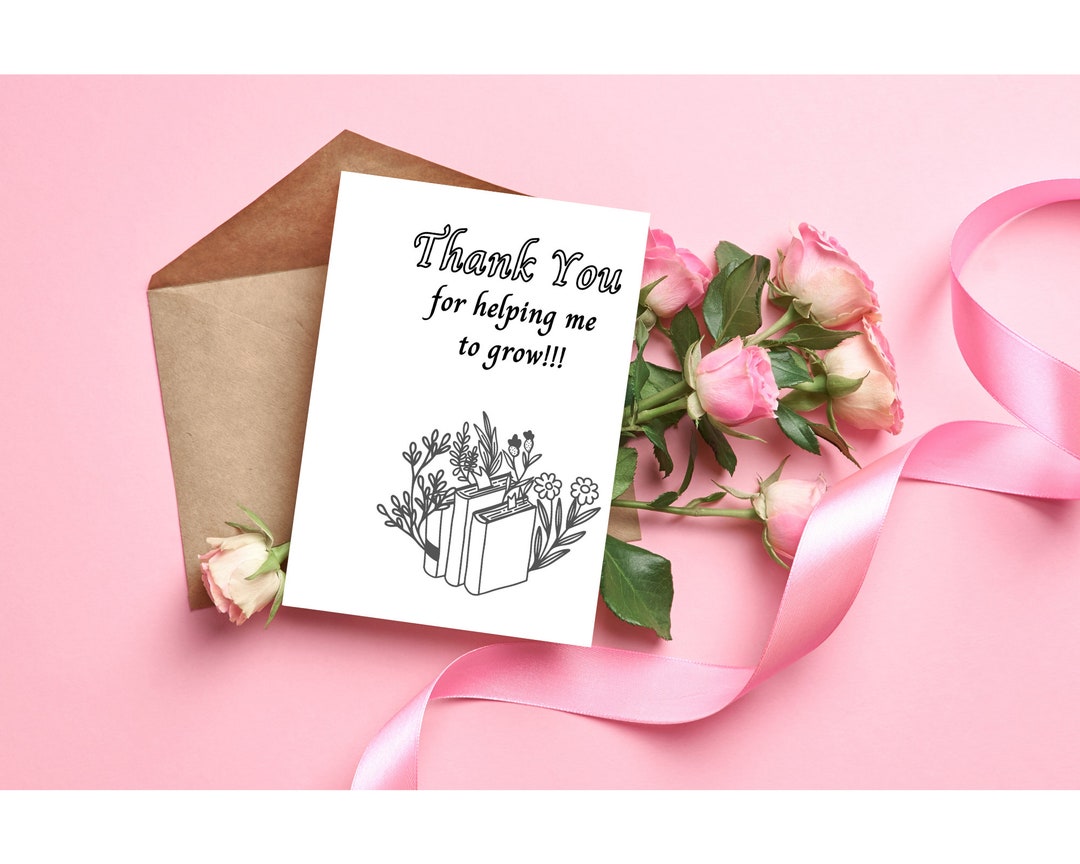 Help Me Grow Thank You Card Thank You Digital Card Digital - Etsy