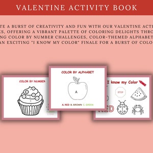 Valentine Kids Activity Book - Editable, 11x8.5 - Big Vs Small, Tracing ...