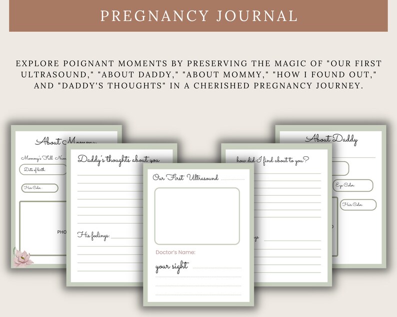 Editable Pregnancy Journal Template Capture Every Precious Moment With ...