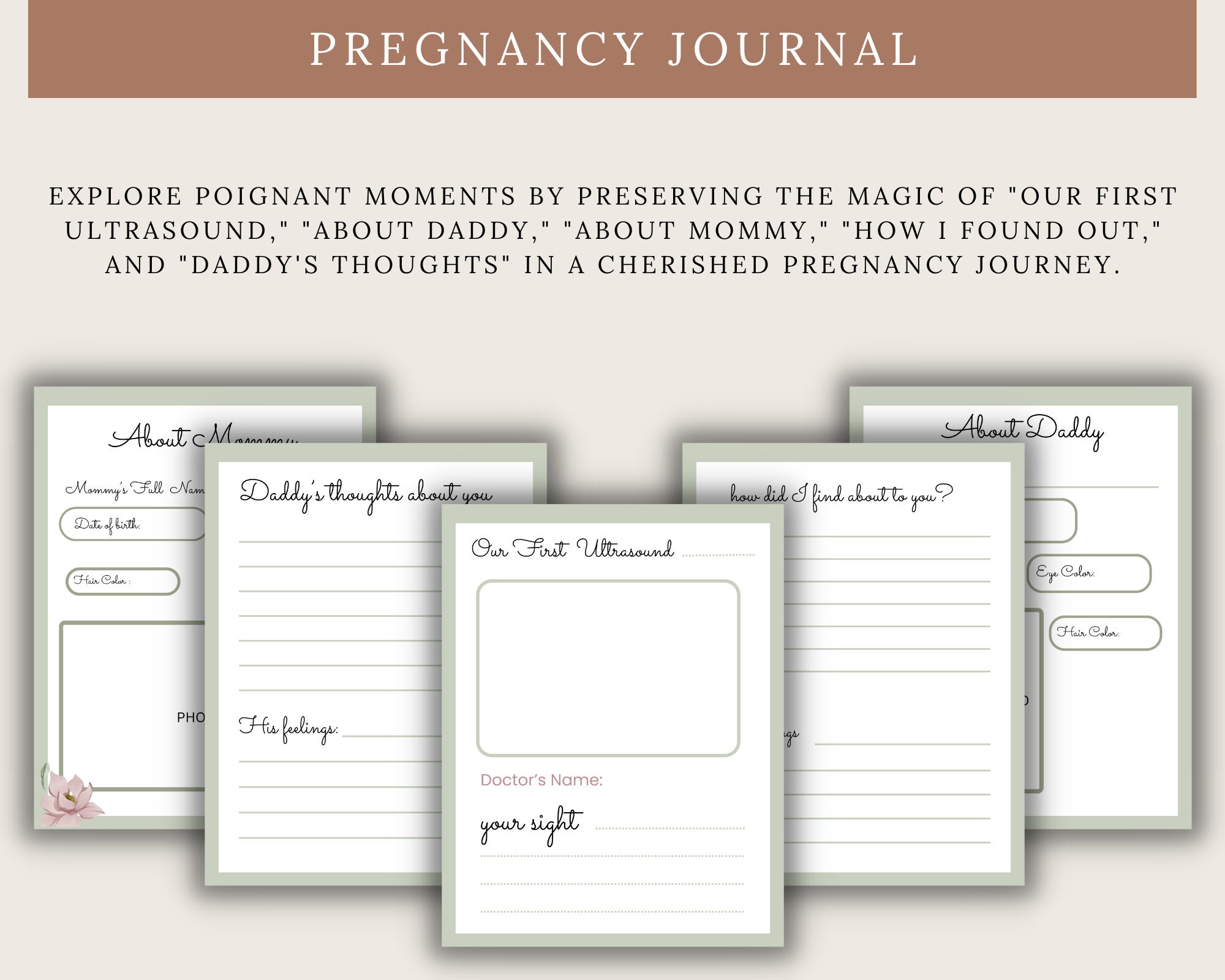 Editable Pregnancy Journal Template Capture Every Precious Moment With ...