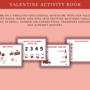 Valentine Kids Activity Book - Editable, 11x8.5 - Big Vs Small, Tracing ...
