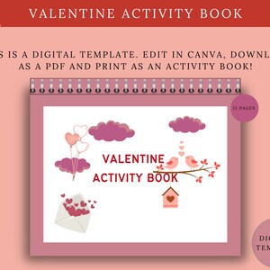 Valentine Kids Activity Book - Editable, 11x8.5 - Big Vs Small, Tracing ...
