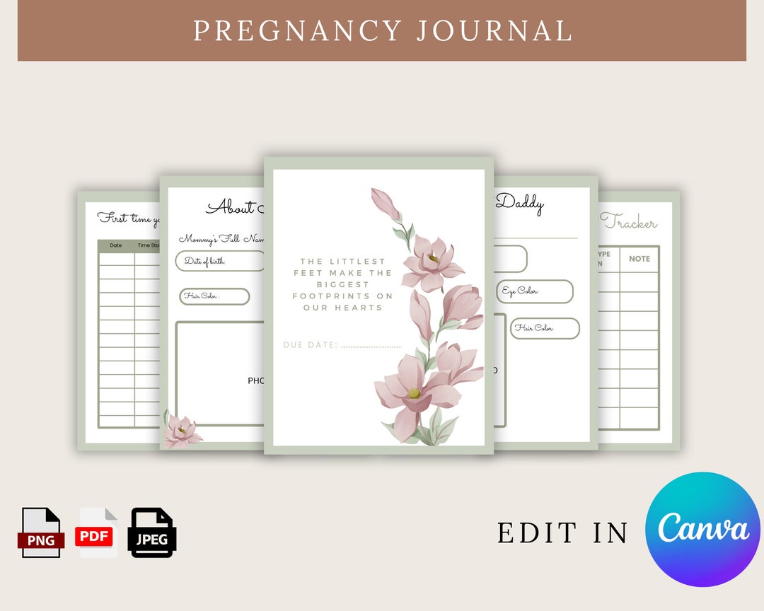 Editable Pregnancy Journal Template - Capture Every Precious Moment ...
