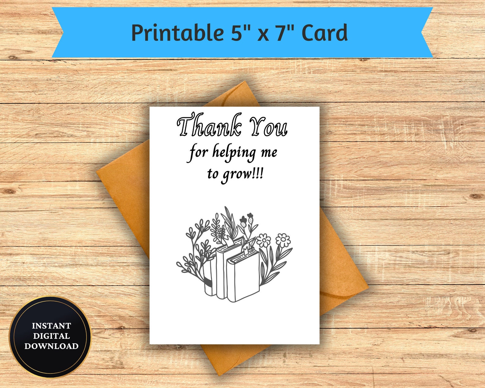 Help Me Grow Thank You Card, Thank You Digital Card, Digital Thank You ...