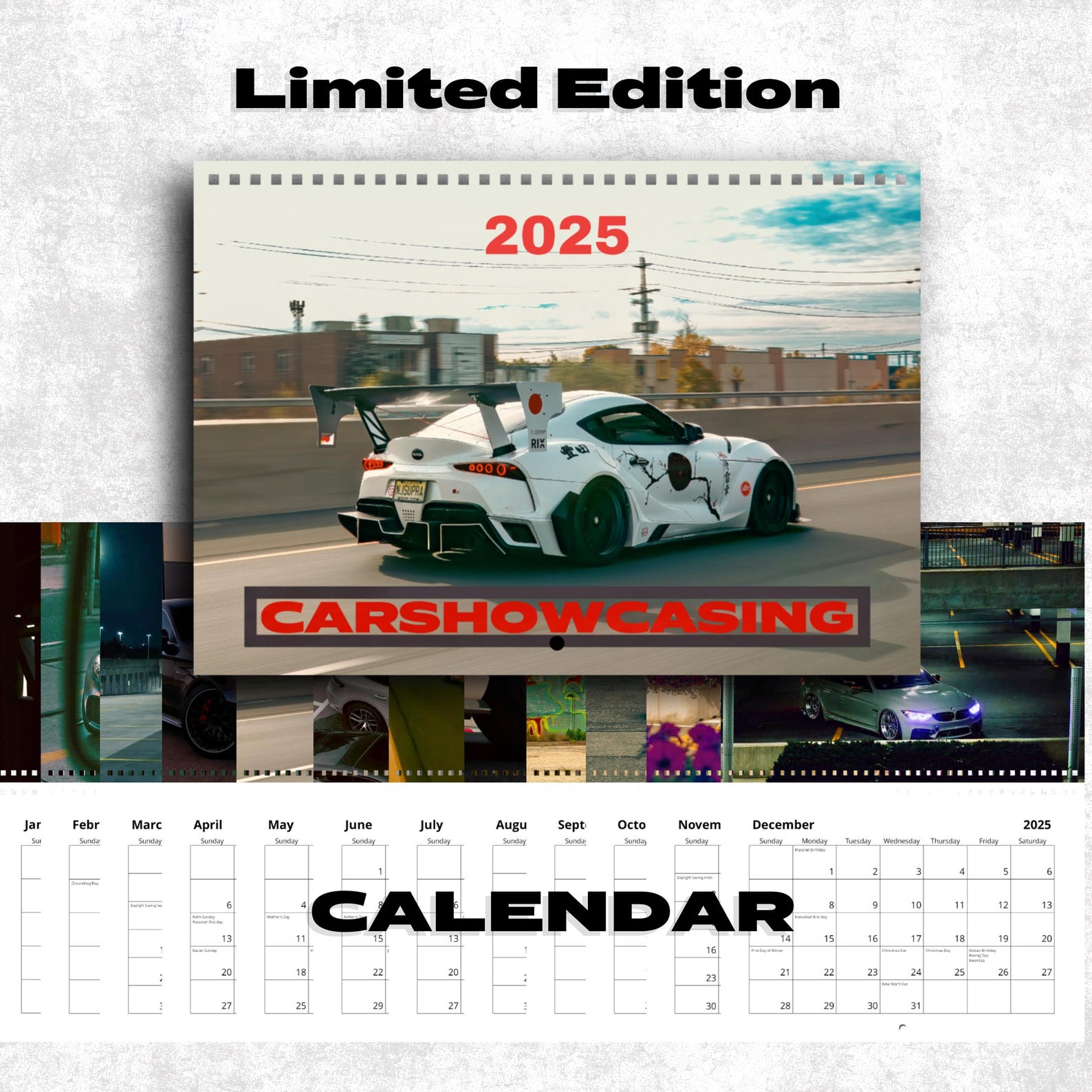 2025 Wall Car Calendar | JDM, Euro's, American Icons, Cars / Motoring ...