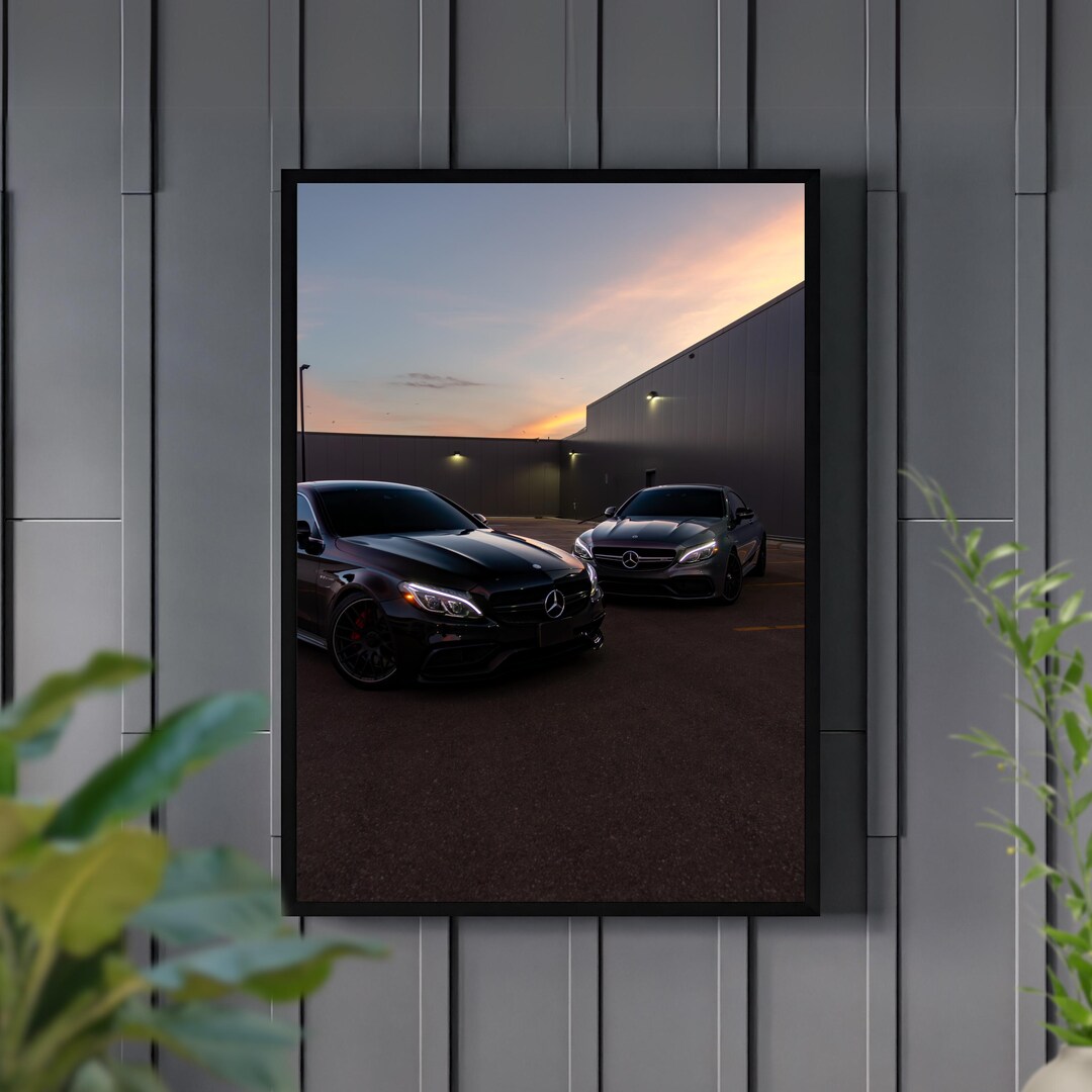 Mercedes C63S AMG Duo European Luxury Performance Satin Poster 210gsm ...