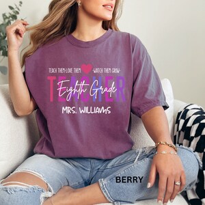 Custom 8th Grade Teacher Shirt, Teacher Shirt, Personalized Teacher ...