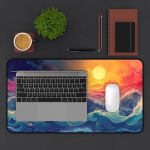 Ocean Water Desk Mat Cottagecore Gaming Mouse Pad Sea Desk Accessory ...