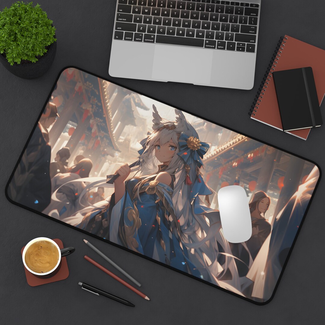 Anime Desk Mat, Anime Girl Desk Mat, Gamer Girl Desk Pad, Anime Mouse ...
