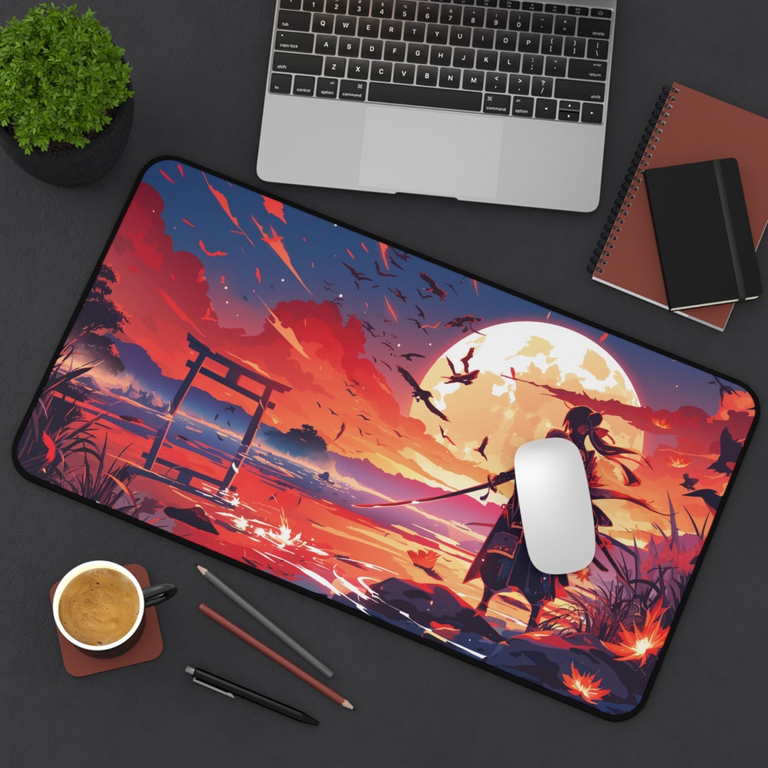 Samurai-inspired Desk Mat , Japanese Art Décor, Shogun Era, Samurai ...