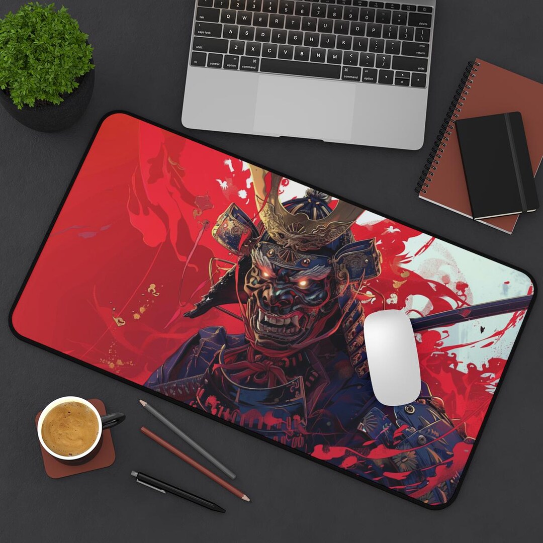 Samurai-inspired Desk Mat , Japanese Art Decor, 3 Sizes, Samurai Armor ...