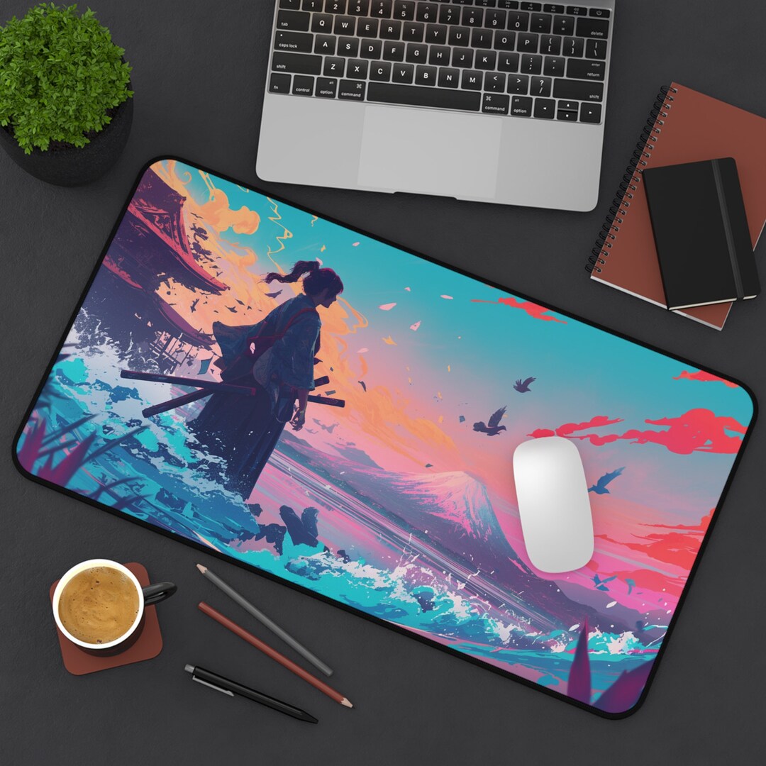Samurai-inspired Desk Mat , Japanese Art Décor, Shogun Era, Samurai ...