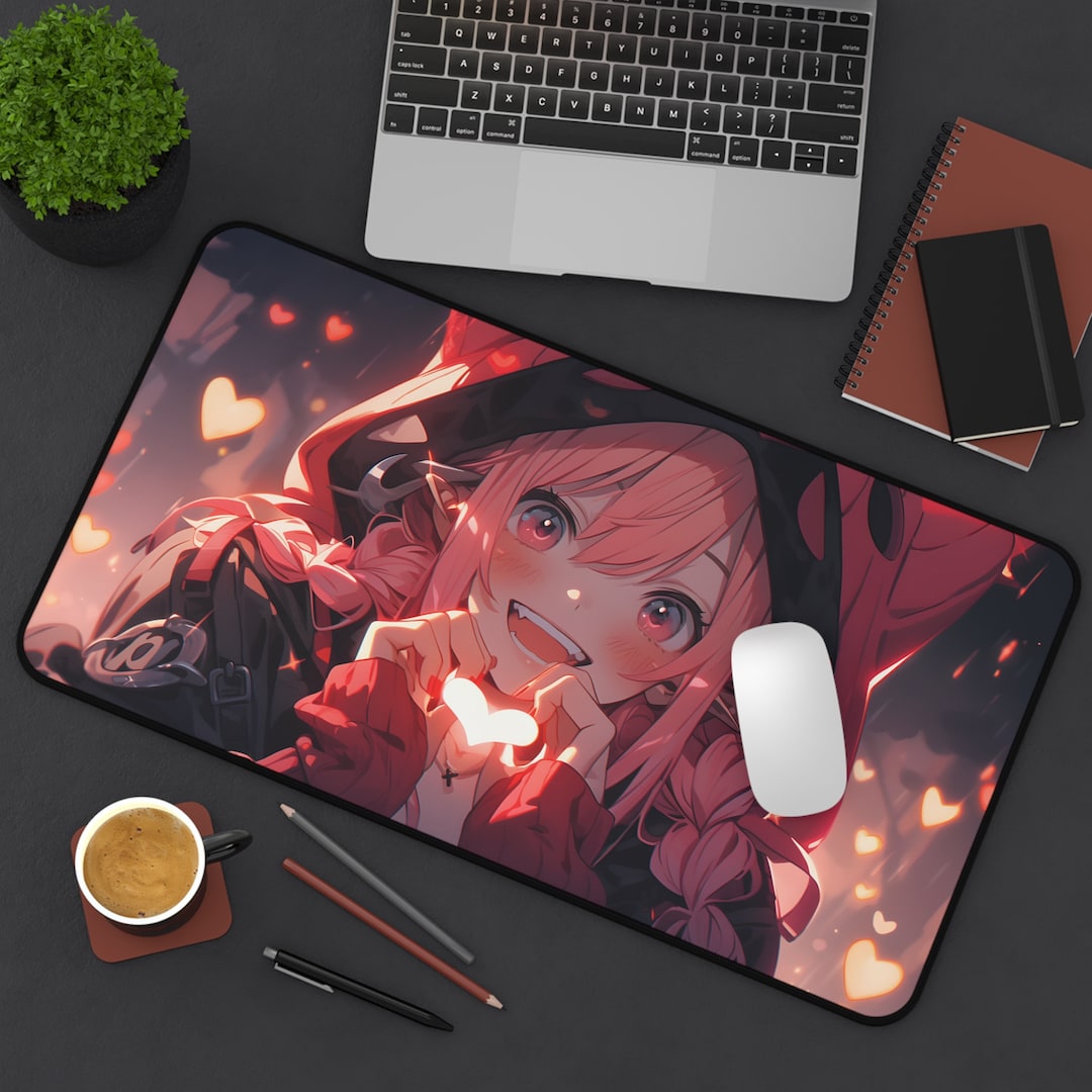 Anime Desk Mat, Anime Girl Desk Mat, Gamer Girl Desk Pad, Anime Mouse ...