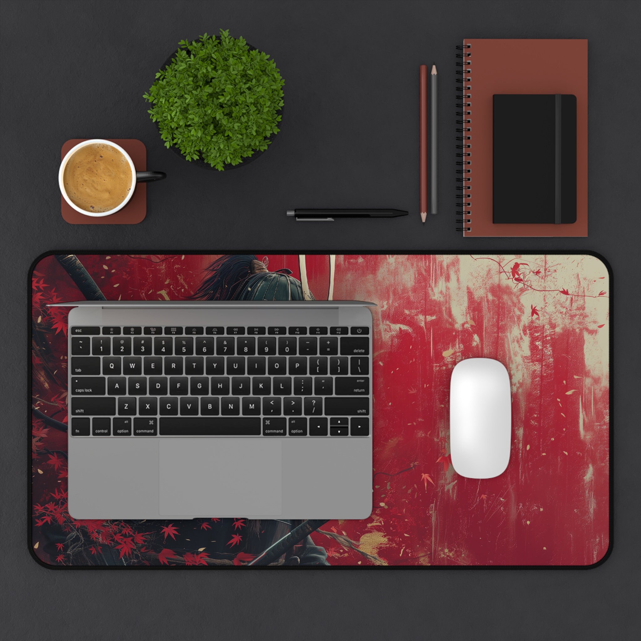 Samurai-inspired Desk Mat , Japanese Art Decor, 3 Sizes, Samurai Armor ...