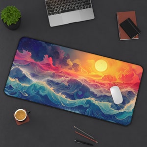 Ocean Water Desk Mat Cottagecore Gaming Mouse Pad Sea Desk Accessory ...