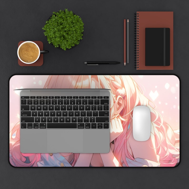 Anime Desk Mat, Anime Girl Desk Mat, Gamer Girl Desk Pad, Anime Mouse ...