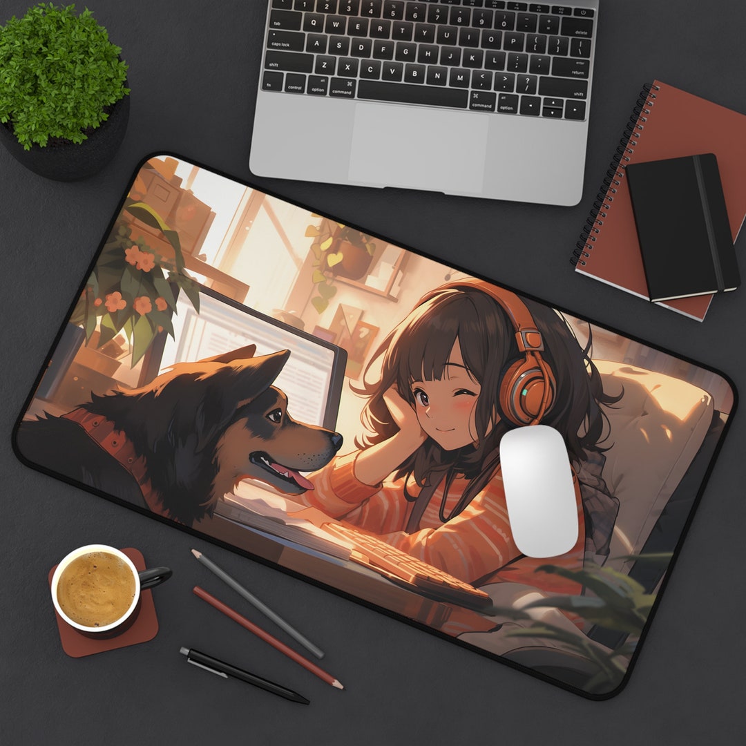 Anime Desk Mat, Anime Girl Desk Mat, Gamer Girl Desk Pad, Anime Mouse ...