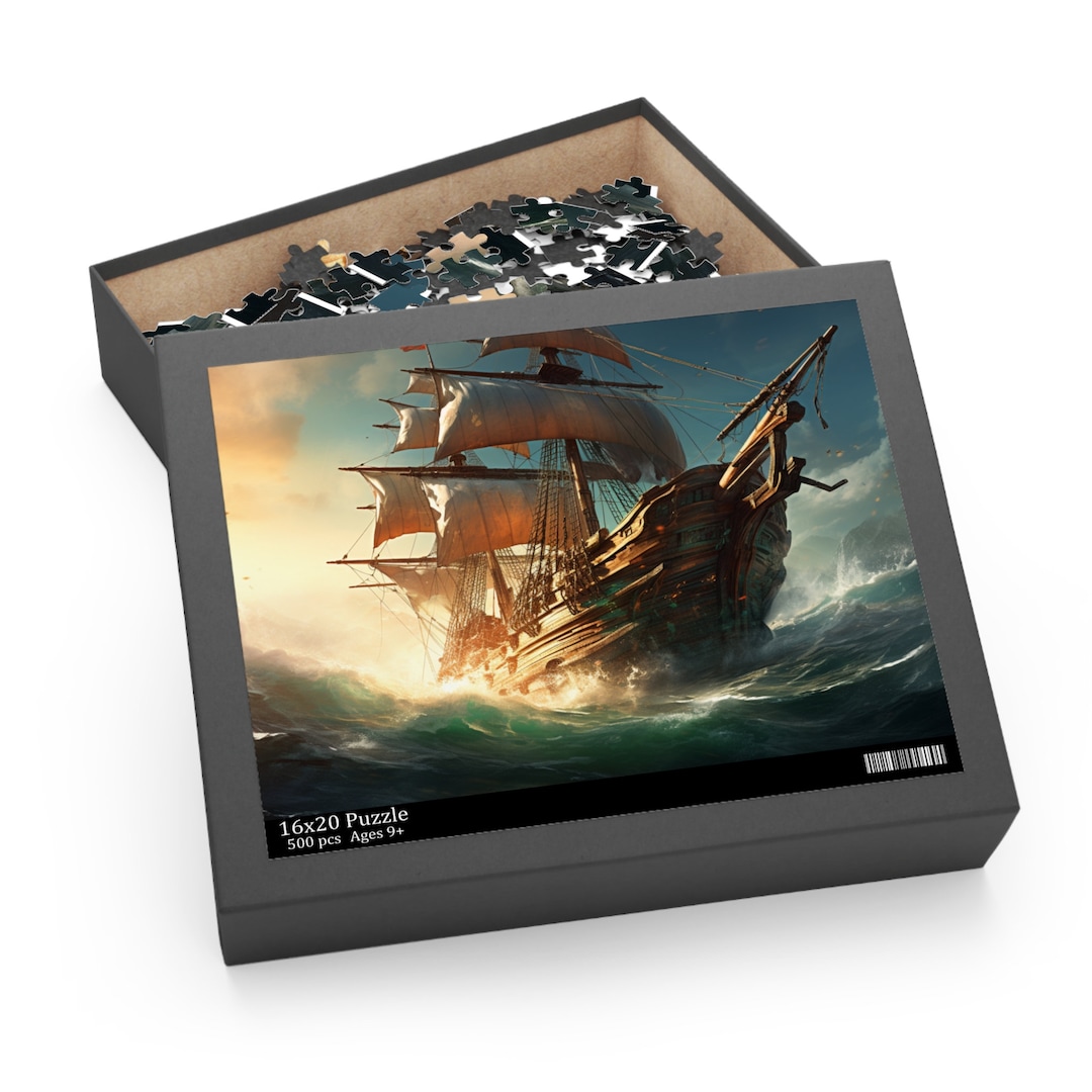 Pirate Ship Jigsaw Puzzle Pirates of the Sea Jigsaw Ship Puzzle ...