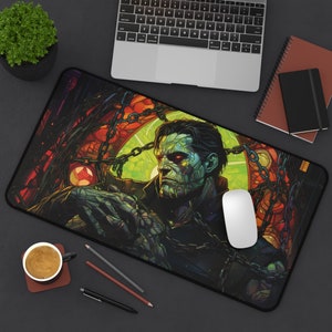 Frankenstein Computer Desk Mat, Halloween Desk Mat, Movie Monster Desk ...