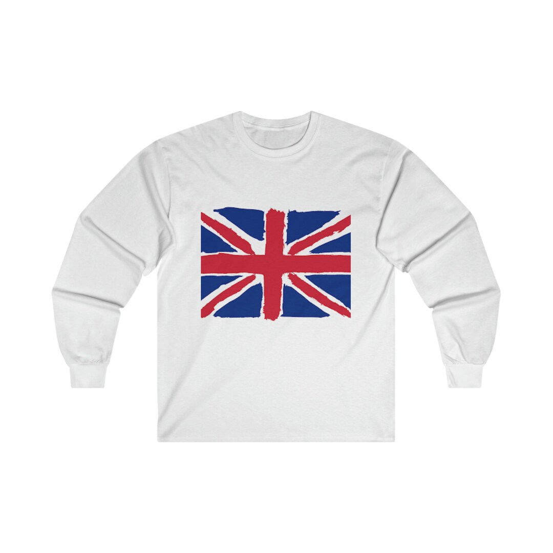 Ultra Cotton Long Sleeve Tee UK Flag - Etsy